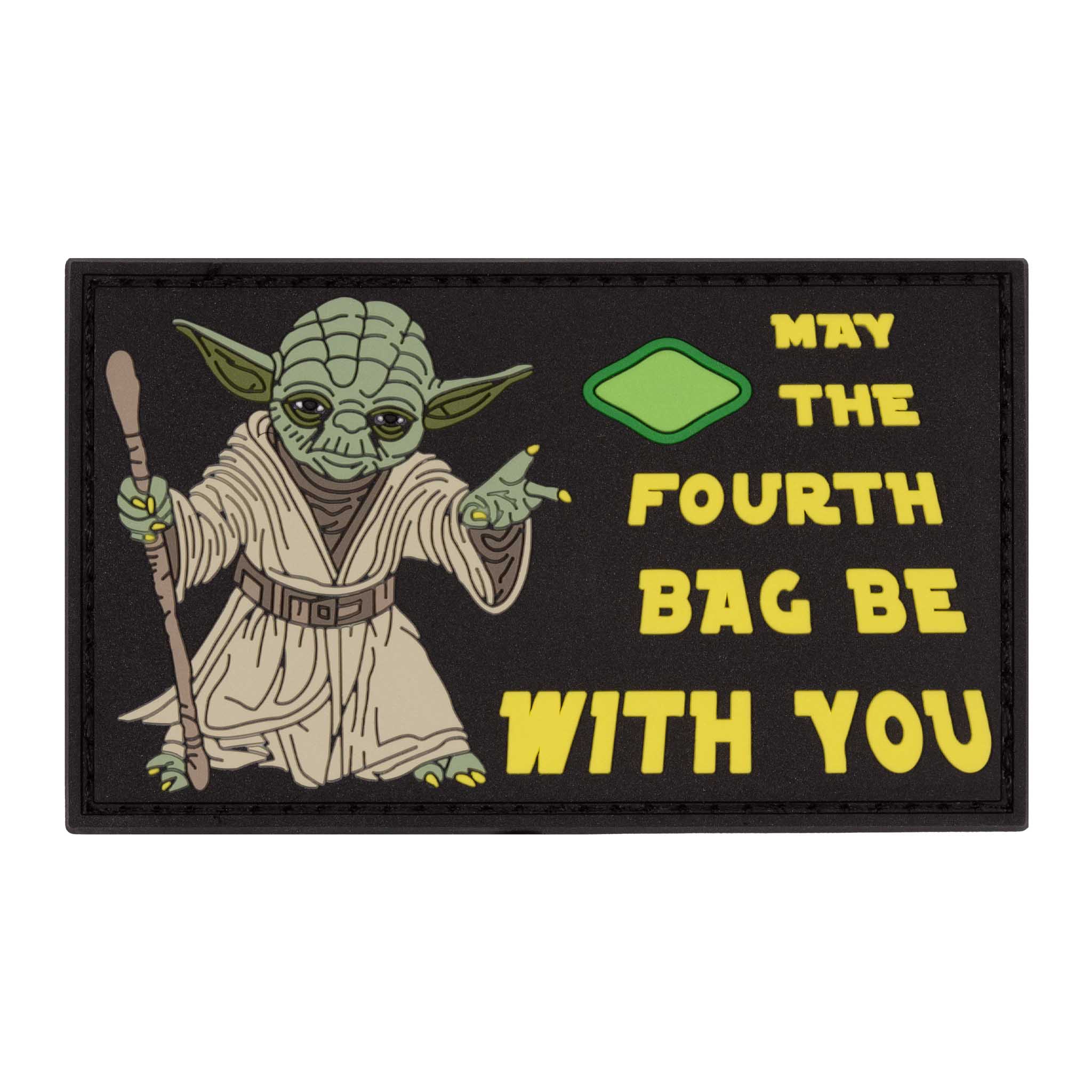 Yoda "May The Fourth Bag Be With You" PVC Velcro Patch – In The Bag Cornhole