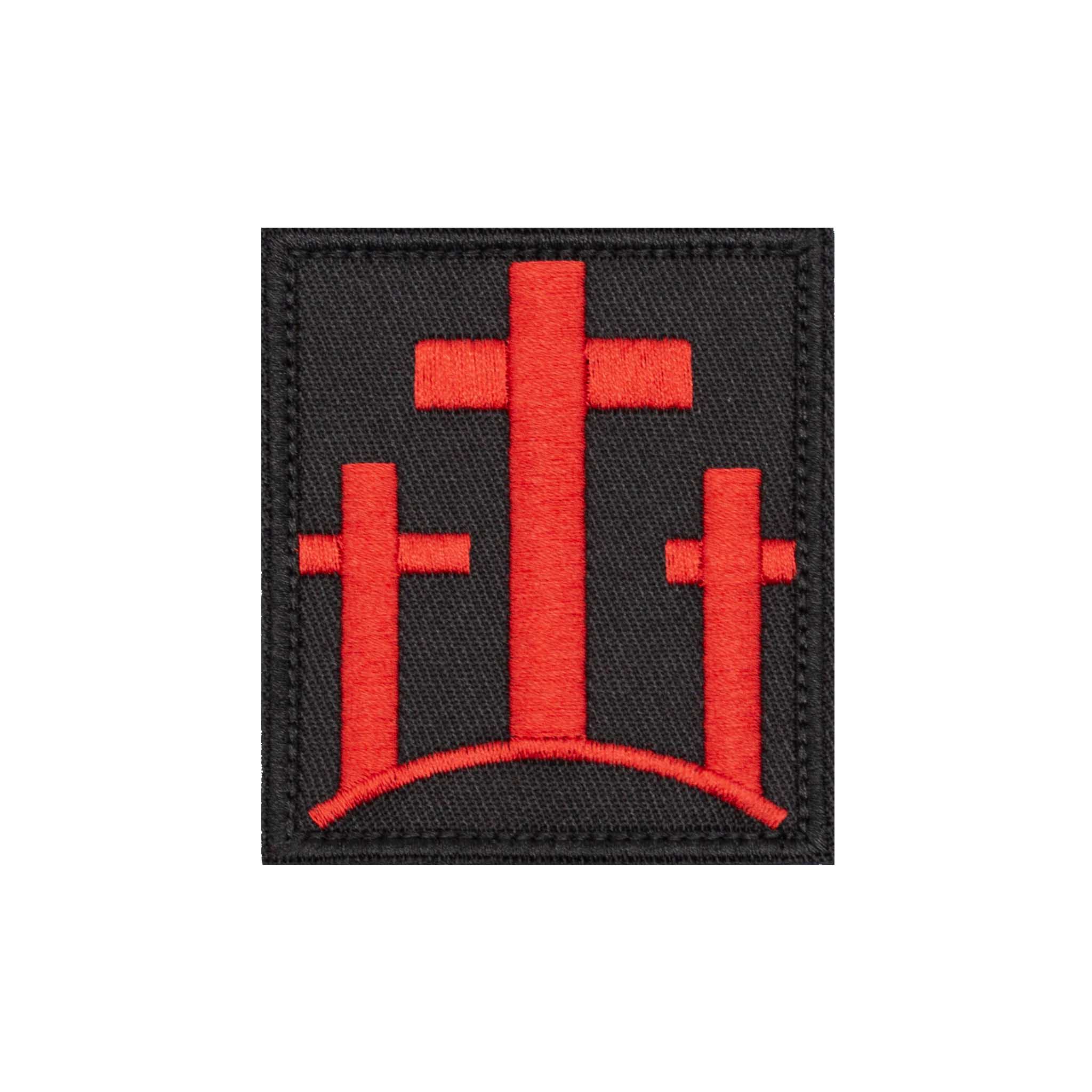 "3 Crosses" Embroidered Velcro Patch – In The Bag Cornhole