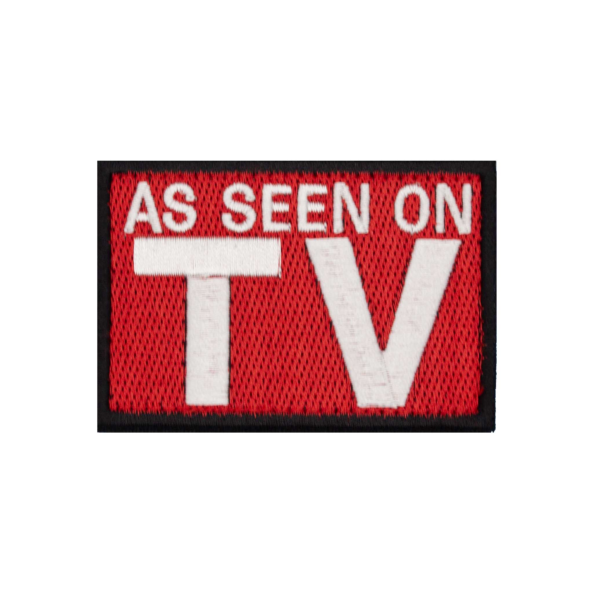 "As Seen on TV" Embroidered Velcro Patch – In The Bag Cornhole