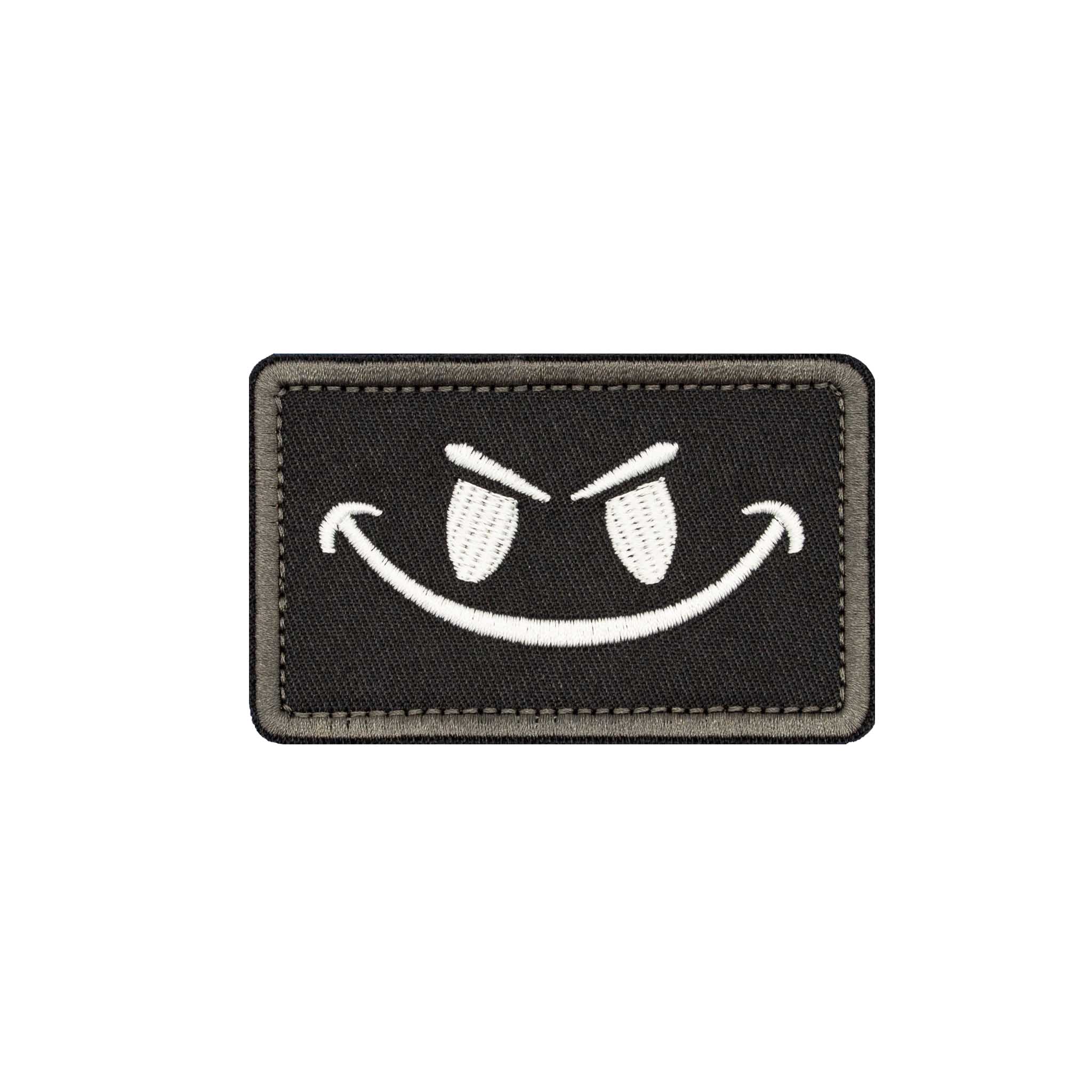 "Devious Smiley" Embroidered Velcro Patch – In The Bag Cornhole