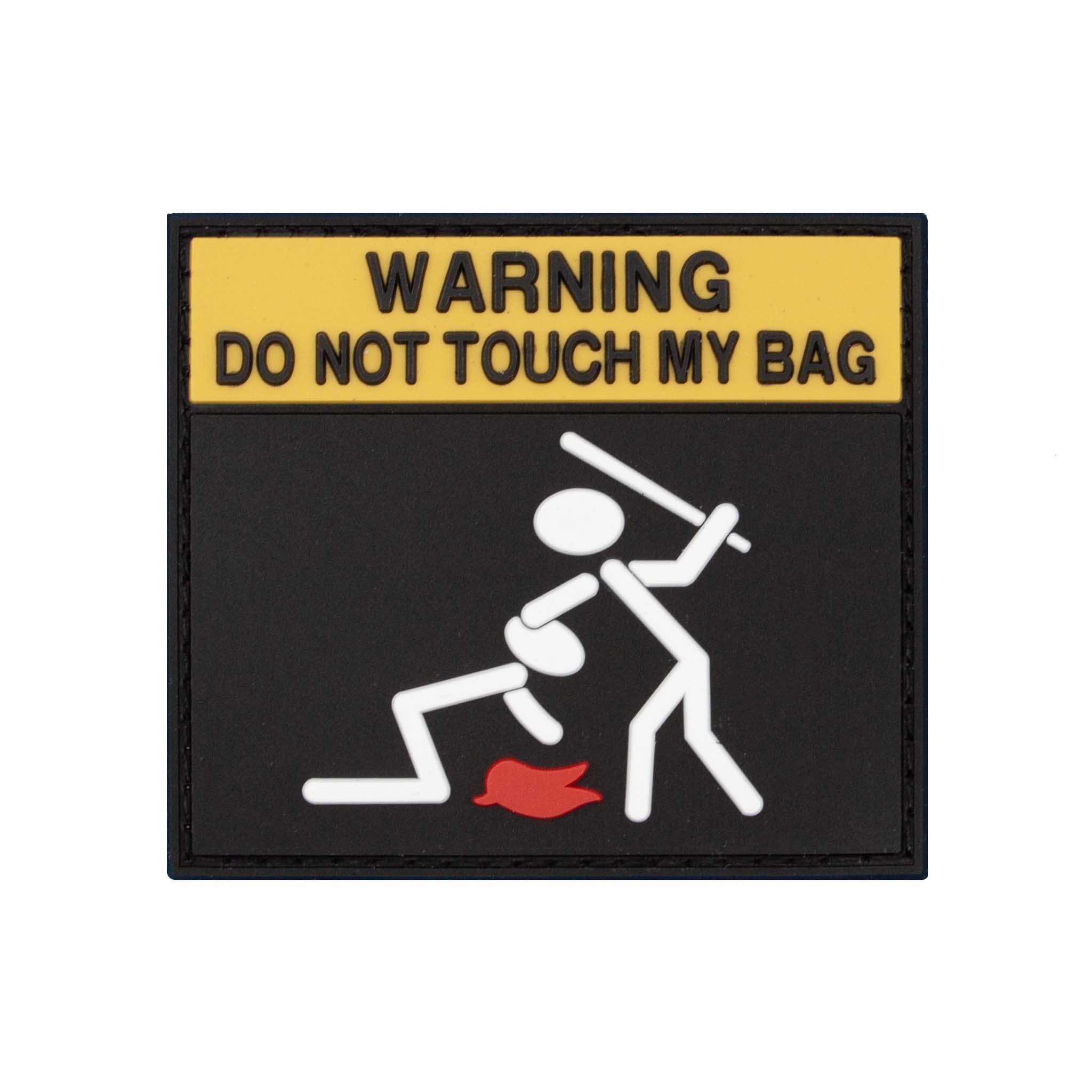 "Warning Do Not Touch My Bag" PVC Velcro Patch – In The Bag Cornhole