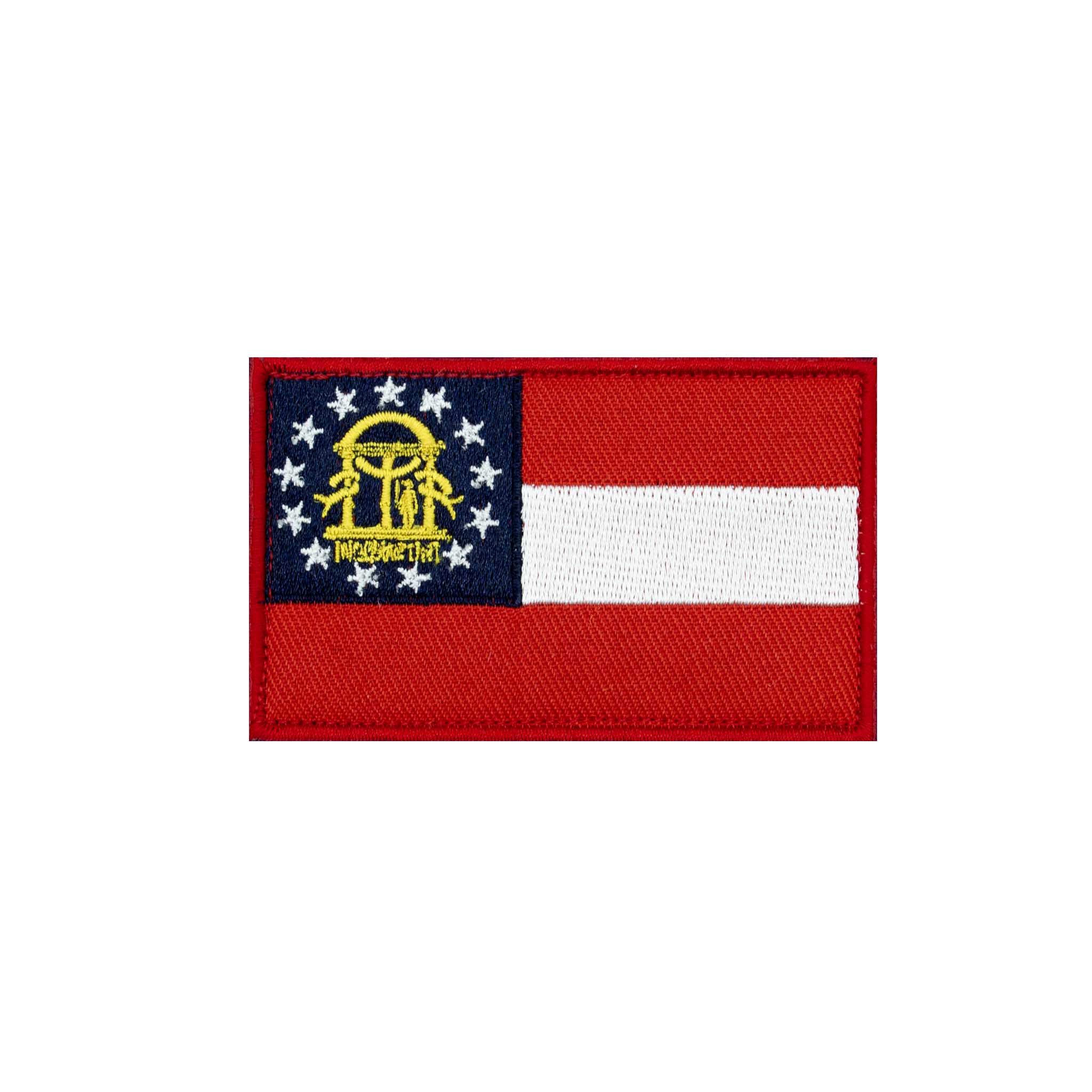 "Georgia State Flag" Embroidered Velcro Patch – In The Bag Cornhole
