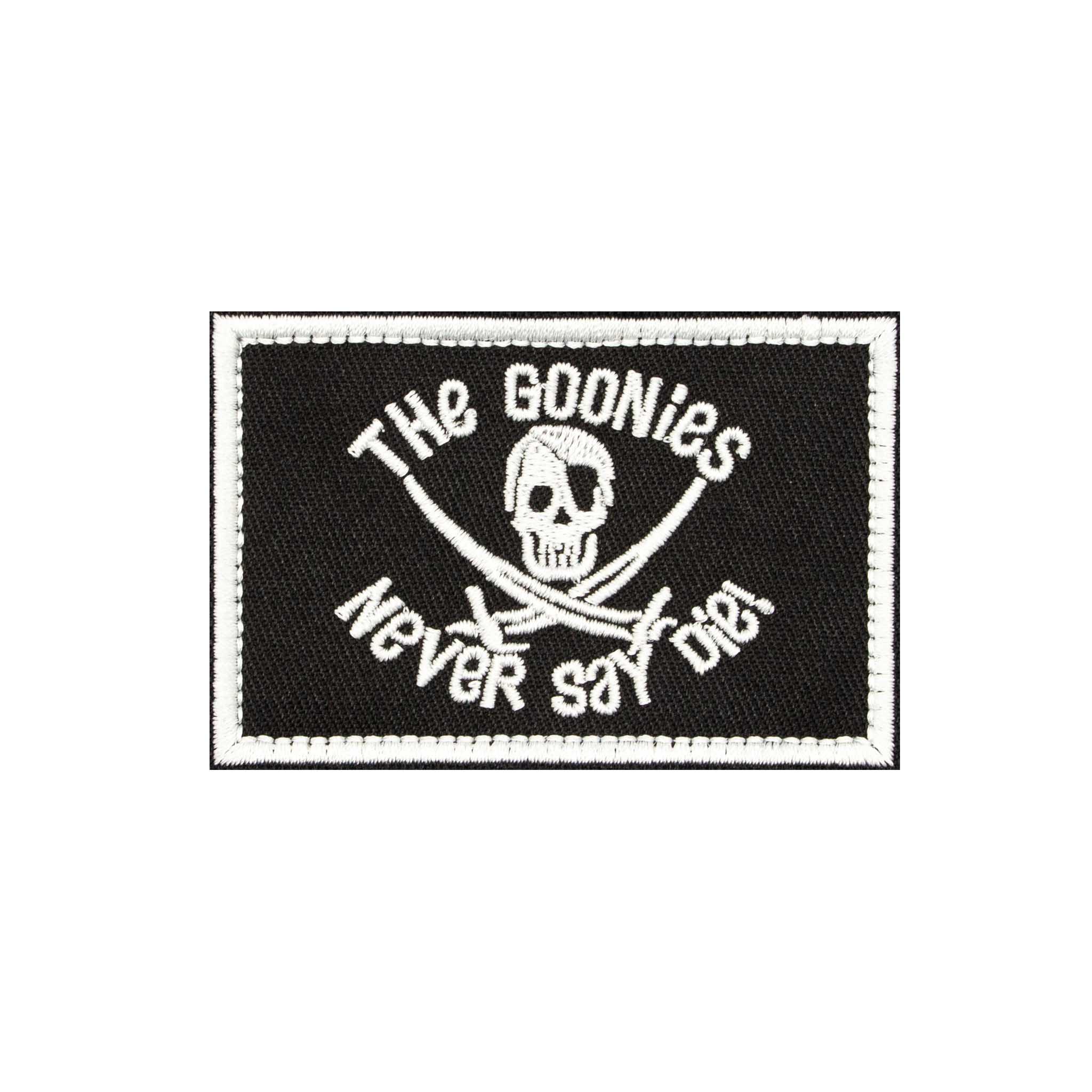 "The Goonies Never Say Die" Embroidered Velcro Patch – In The Bag Cornhole