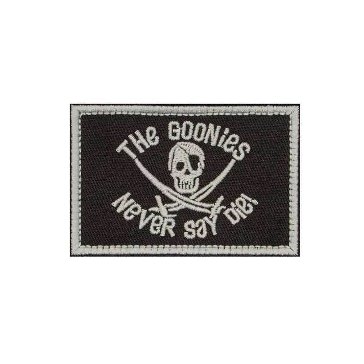 "The Goonies Never Say Die" Embroidered Velcro Patch – In The Bag Cornhole