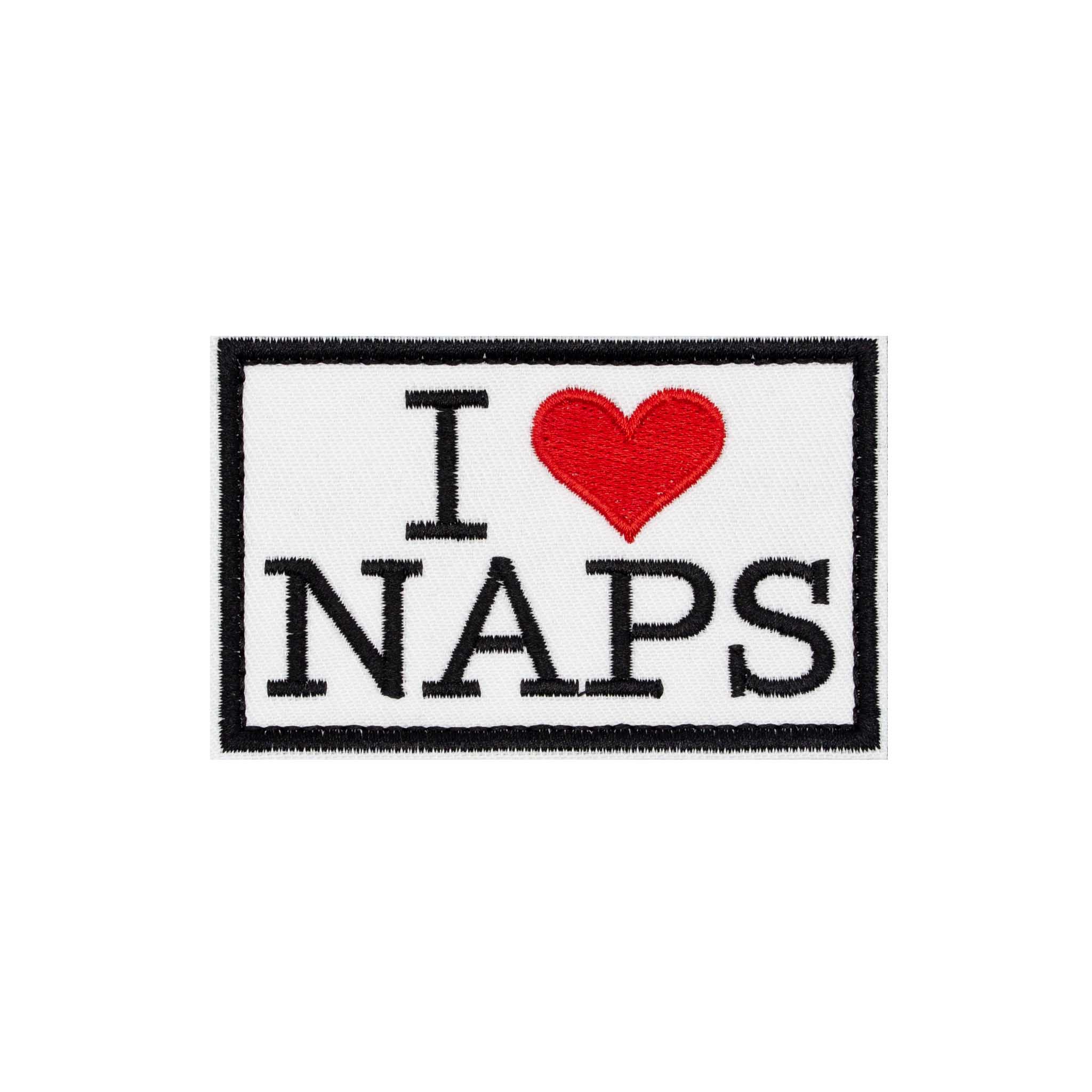 "I Love Naps" Embroidered Velcro Patch – In The Bag Cornhole