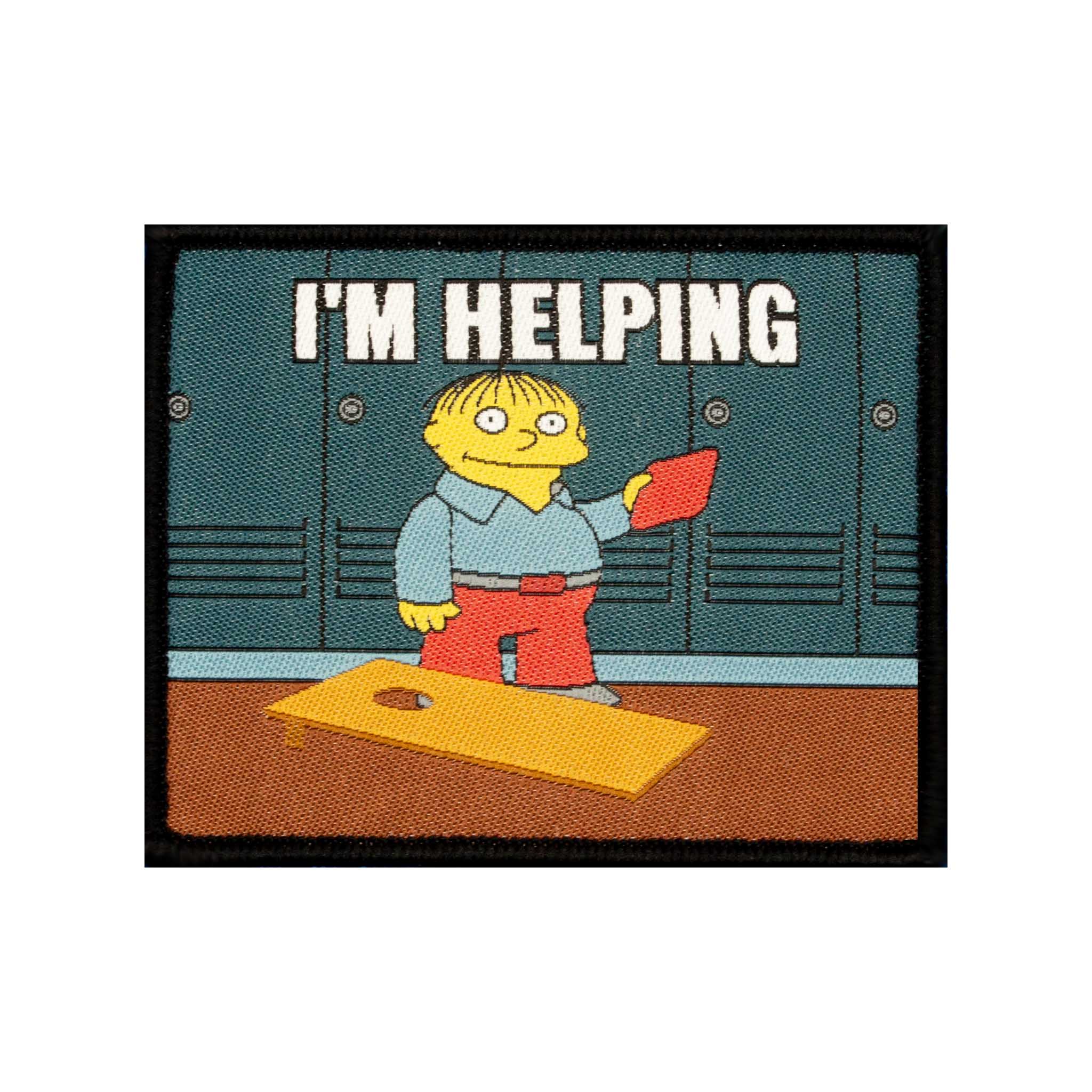 "I'm Helping- Simpsons" Velcro Patch – In The Bag Cornhole