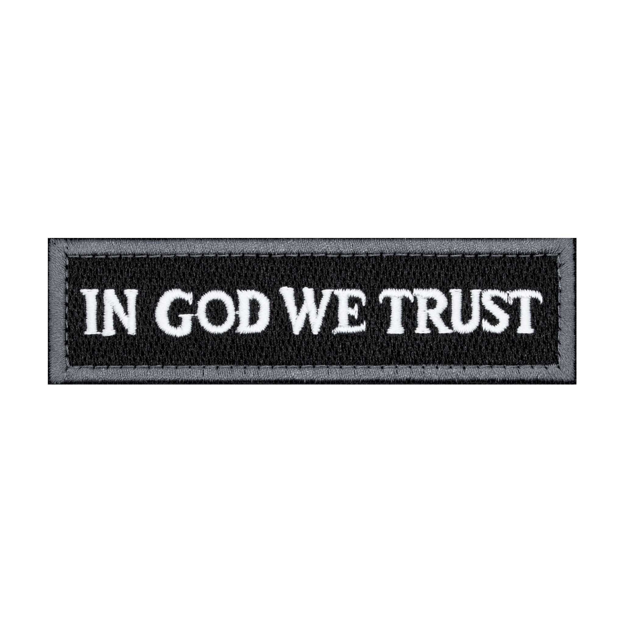 "In God We Trust" Embroidered Velcro Patch – In The Bag Cornhole