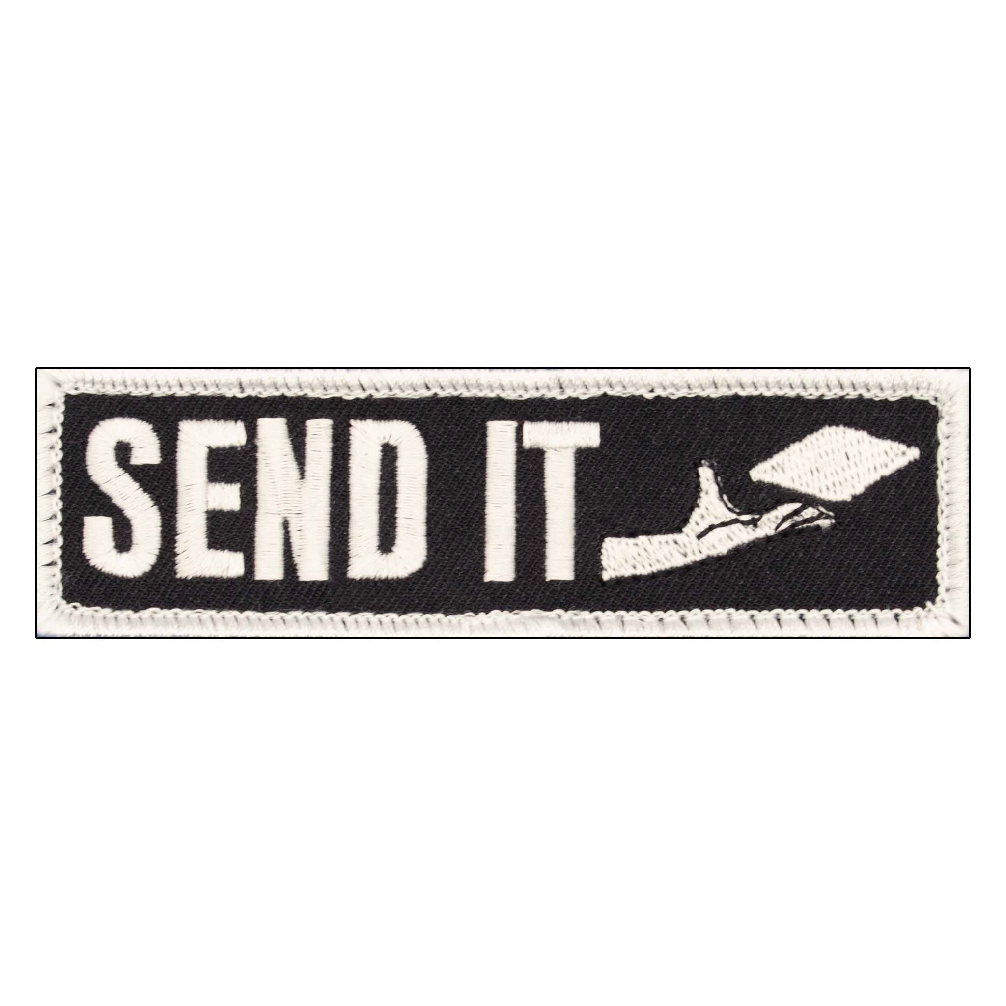 "Send It Cornhole" Embroidered Velcro Patch – In The Bag Cornhole